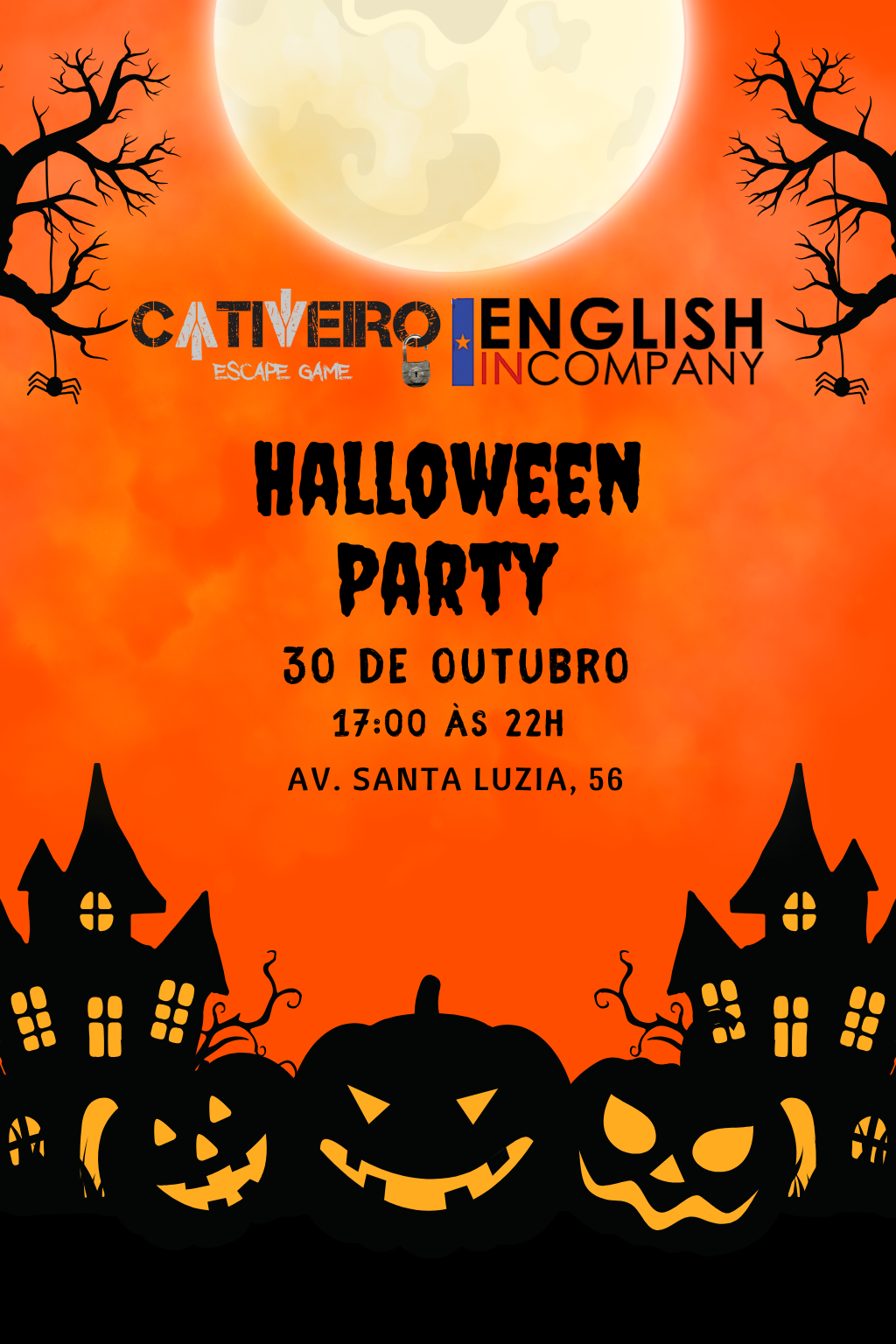 Halloween Party | English in Company | 30.10 - Cativeiro Escape Game